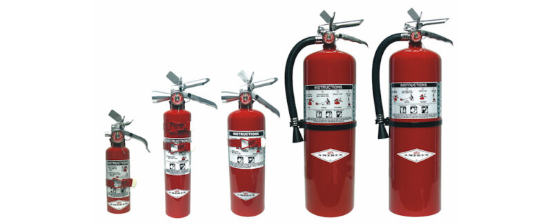 Clean Agent Fire Extinguishers + Testing, for Portable, Commercial Uses