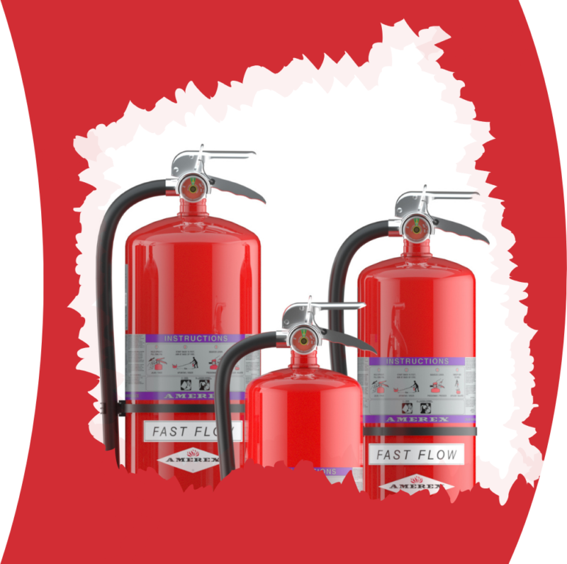 Portable Fire Extinguishers for Class A, B, C, D, K Fires + Testing